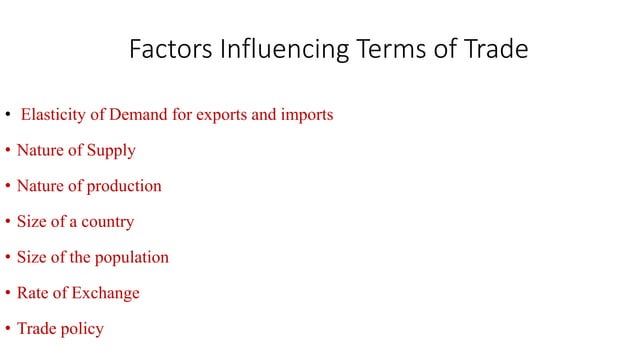 Terms of trade | PPT