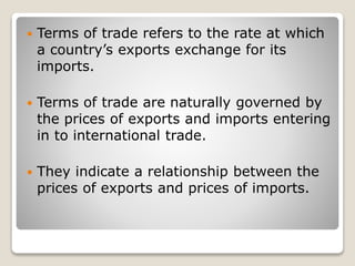 Terms of trade | PPT