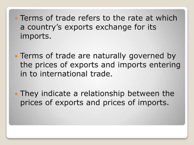 Terms of trade | PPT