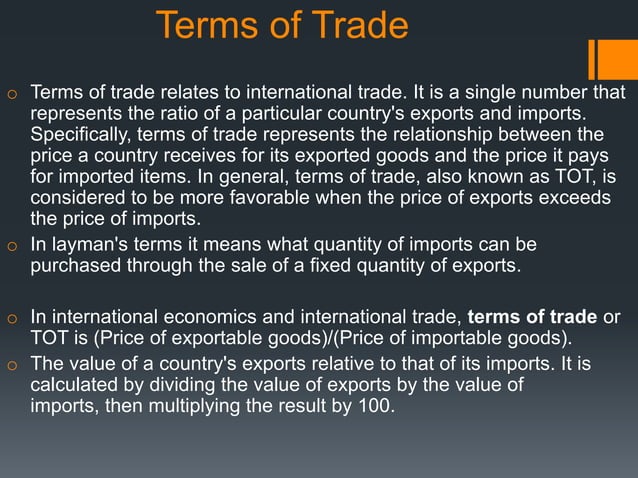Terms of trade | PPTX