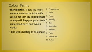 Terms related to colour | PPT