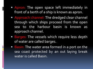 Terms related to docks and harbours | PPT