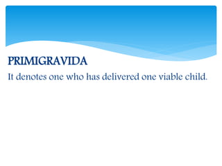 terms related to obstetrics | PPT | Free Download