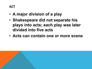 Shakespeare terms to know | PPTX