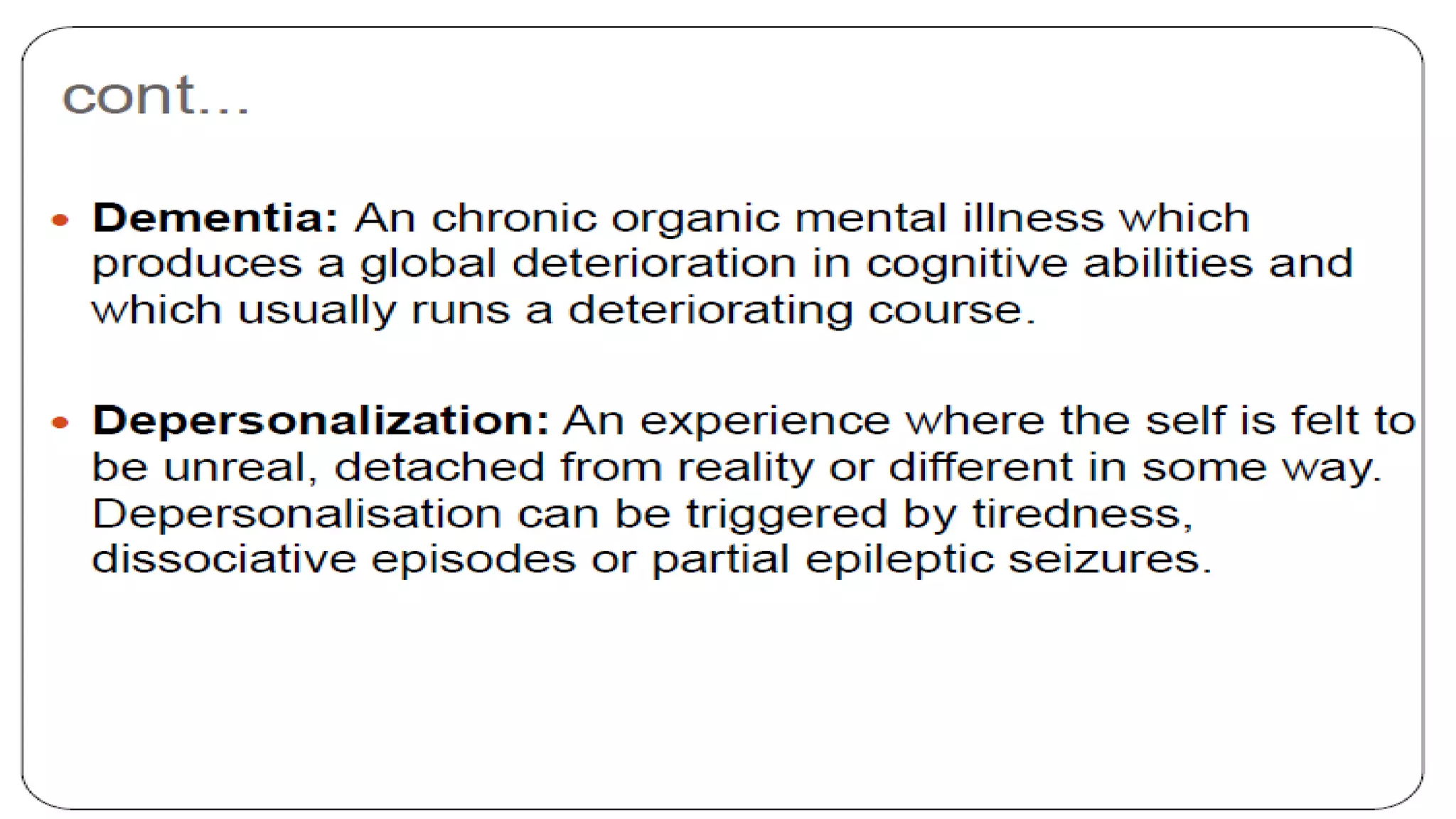 Terms used in psychiatric nursing | PPTX | Mental Health | Diseases and ...