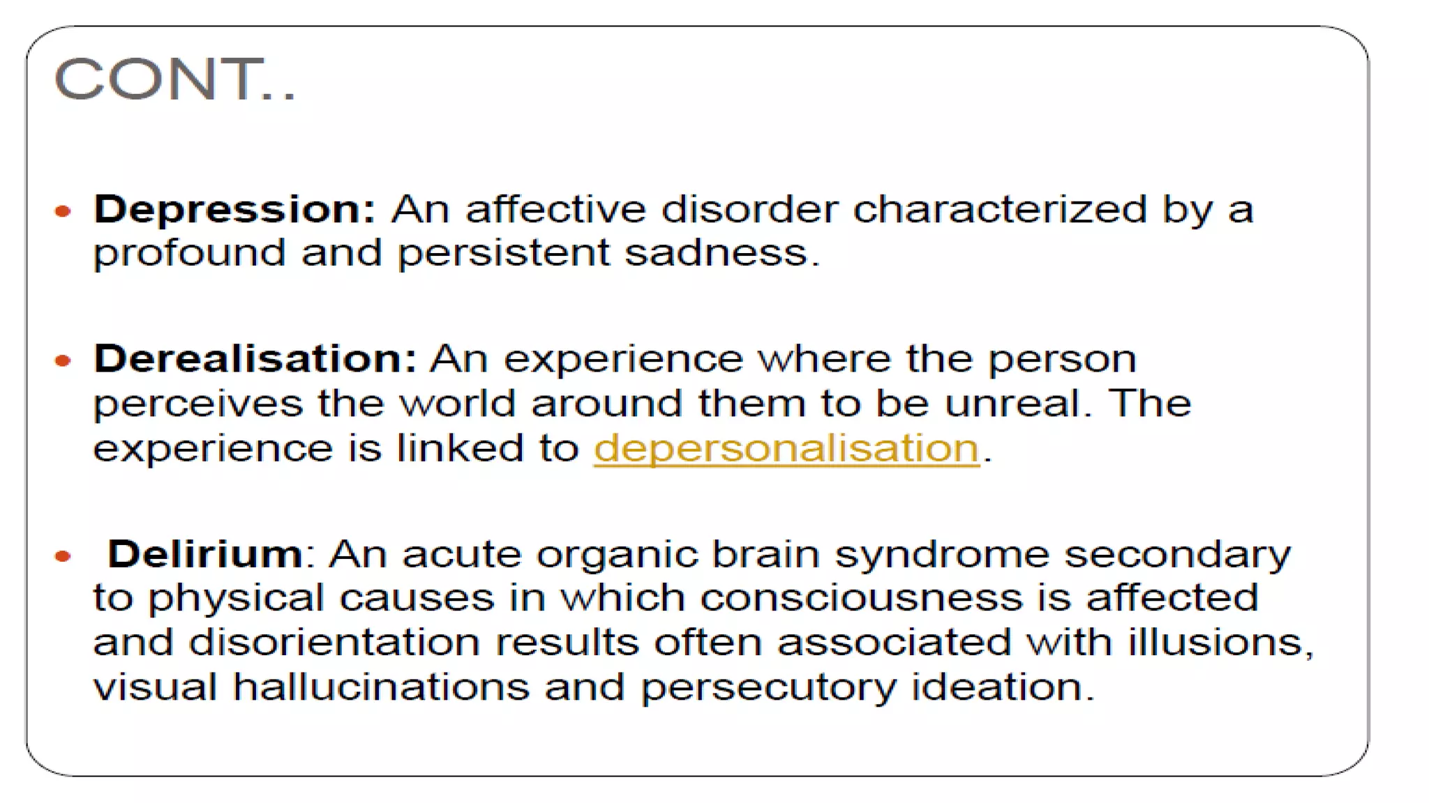 Terms used in psychiatric nursing | PPTX | Mental Health | Diseases and ...