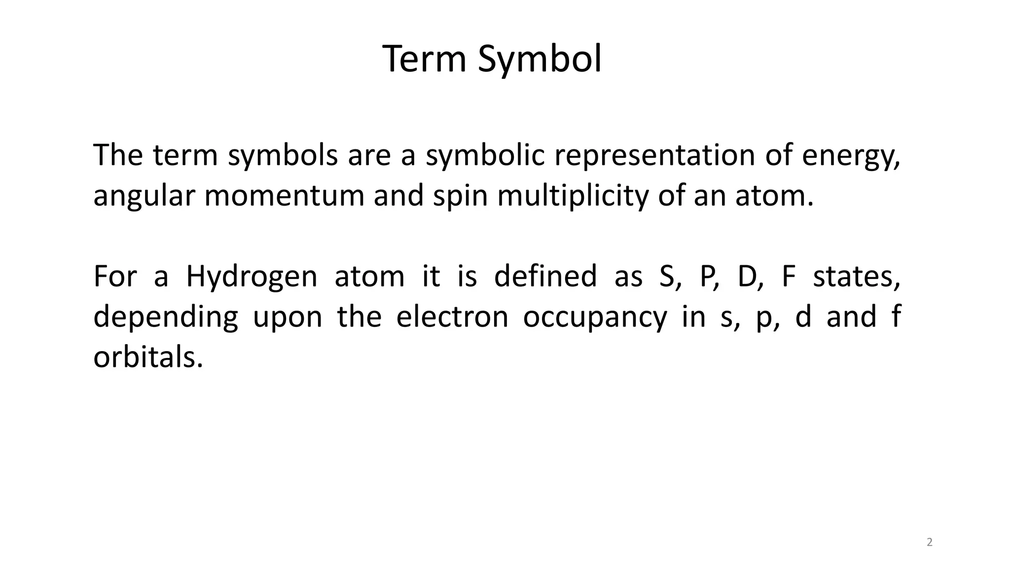 Term symbols | PPTX