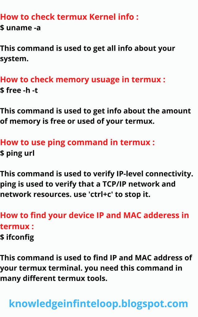 [PDF] 2021 Termux basic commands list | PDF