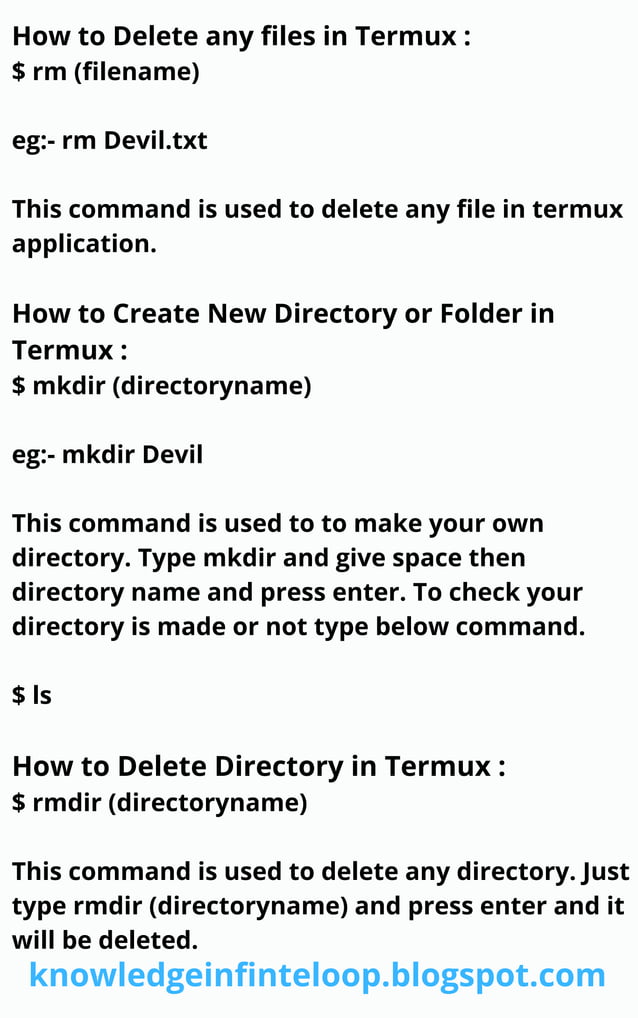 [PDF] 2021 Termux basic commands list | PDF