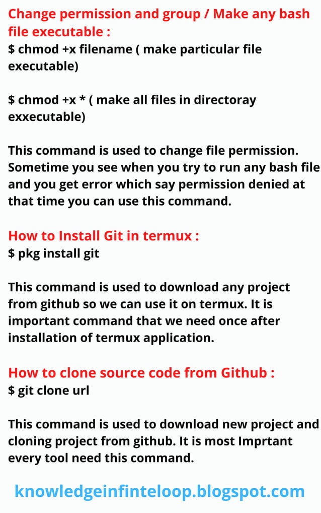 [PDF] 2021 Termux basic commands list | PDF