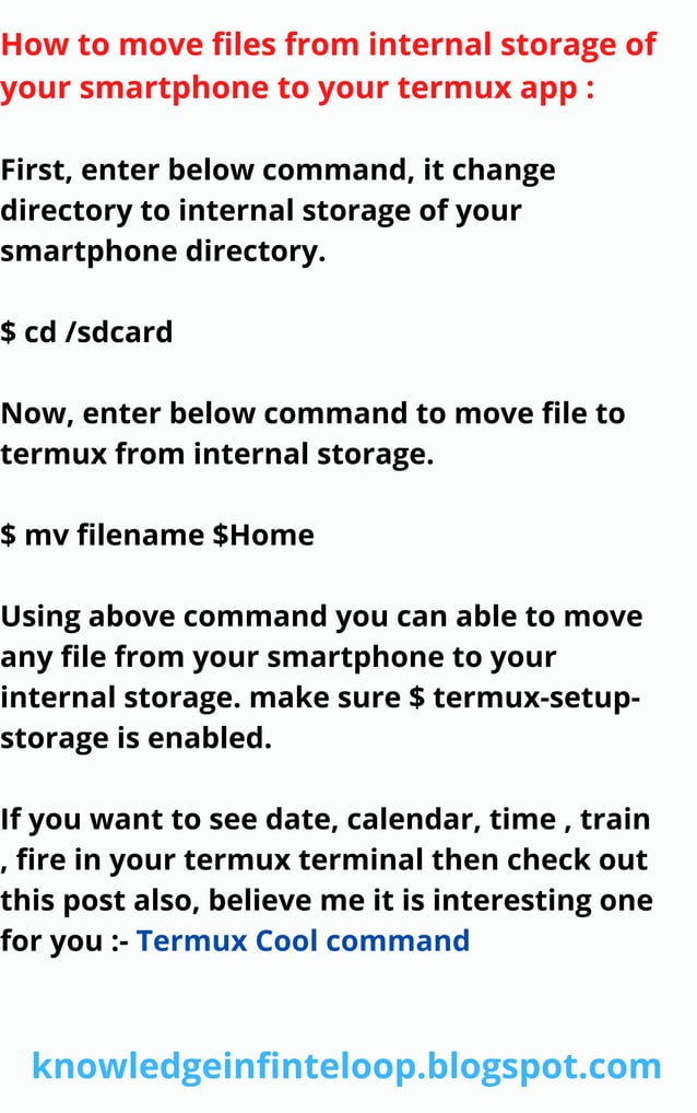 [PDF] 2021 Termux basic commands list