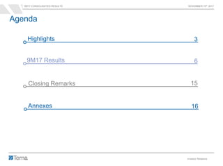 9M 2017 - Consolidated Results (November 10, 2017) | PPT
