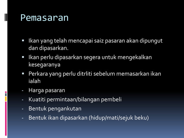 Ternakan ikan air tawar ting 2 | PPTX