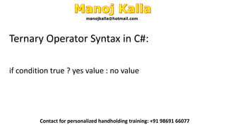 Ternary operator in vb.net | ternary operator example vb.net | how to ...