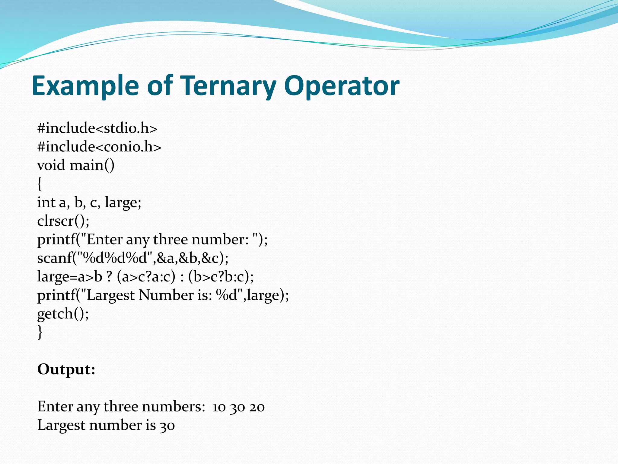 Ternary operator | PPTX