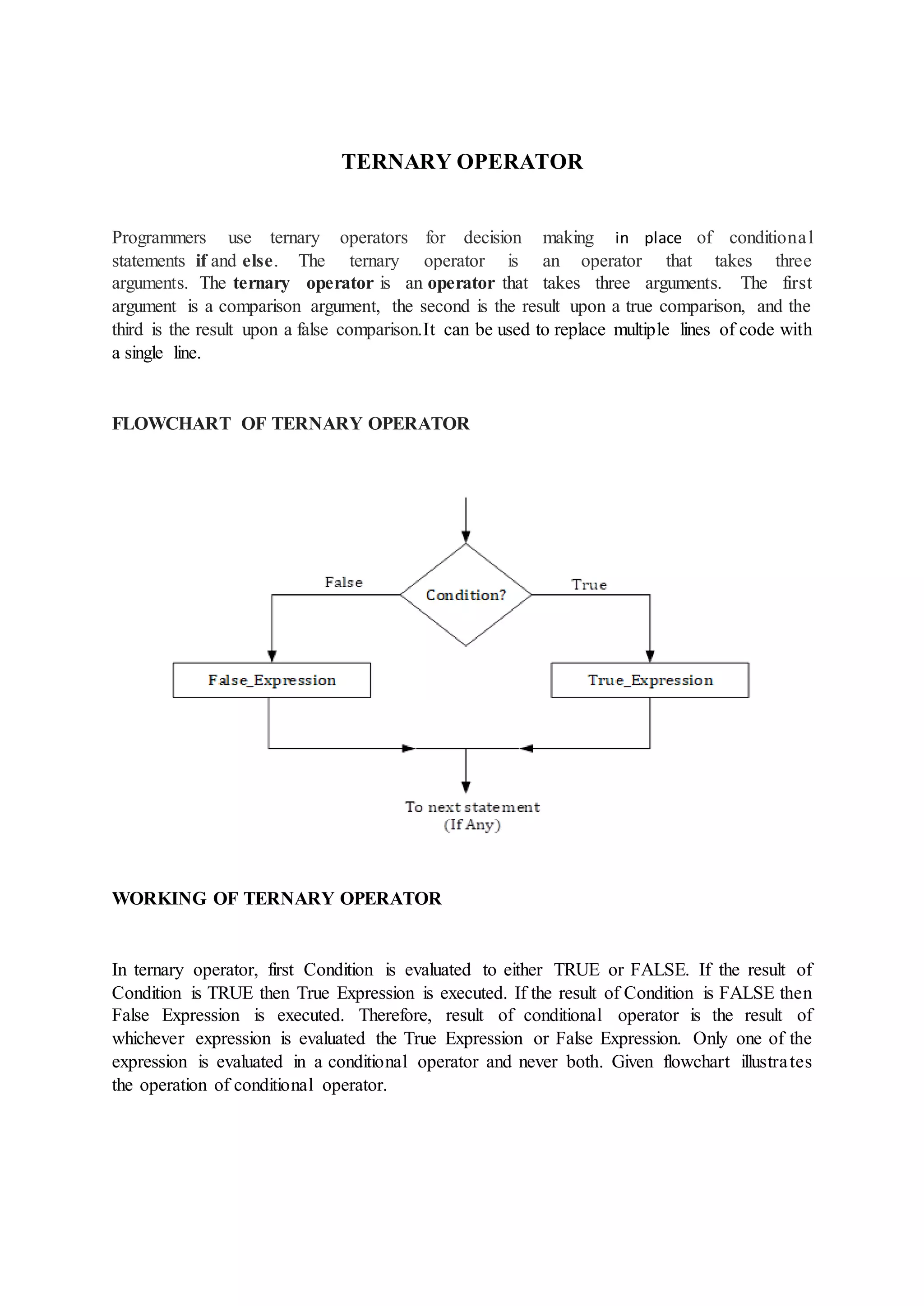 Ternary operator | DOCX