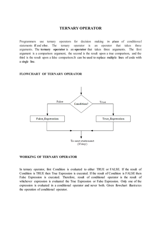 Ternary operator | DOCX