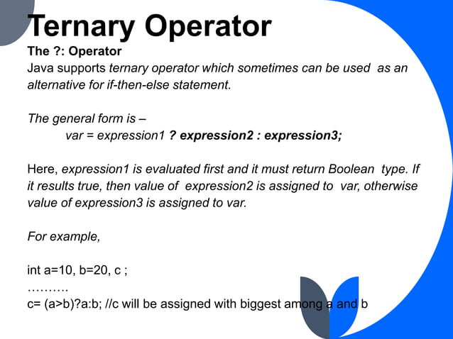 object oriented programming in javaTERNARY OPERATORS.pptx