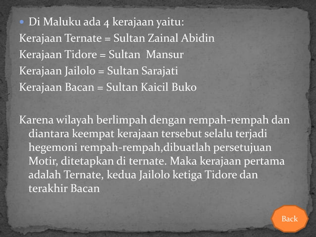 Sejarah - Kerajaan Ternate&Tidore | PPTX