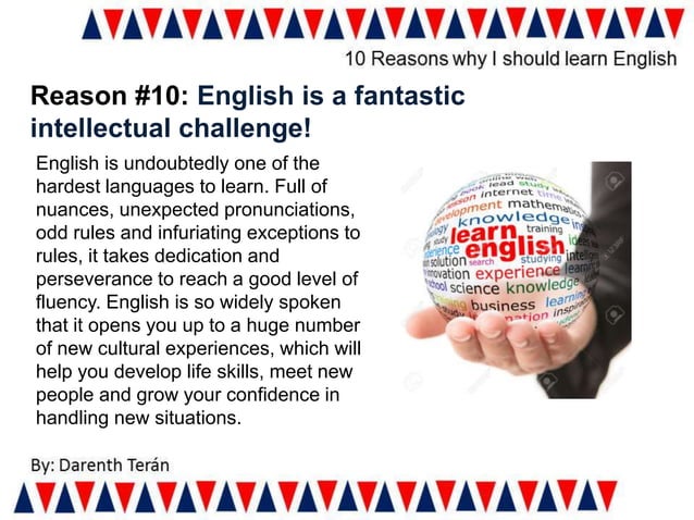 10 reasons why I should learn English. | PPTX