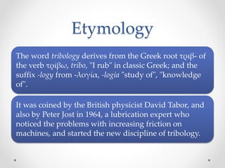 Tero technology and Tribology - Maintenance Management | PPTX