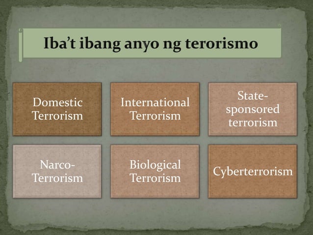 Terorismo -report -4th grading -3rd year | PPT