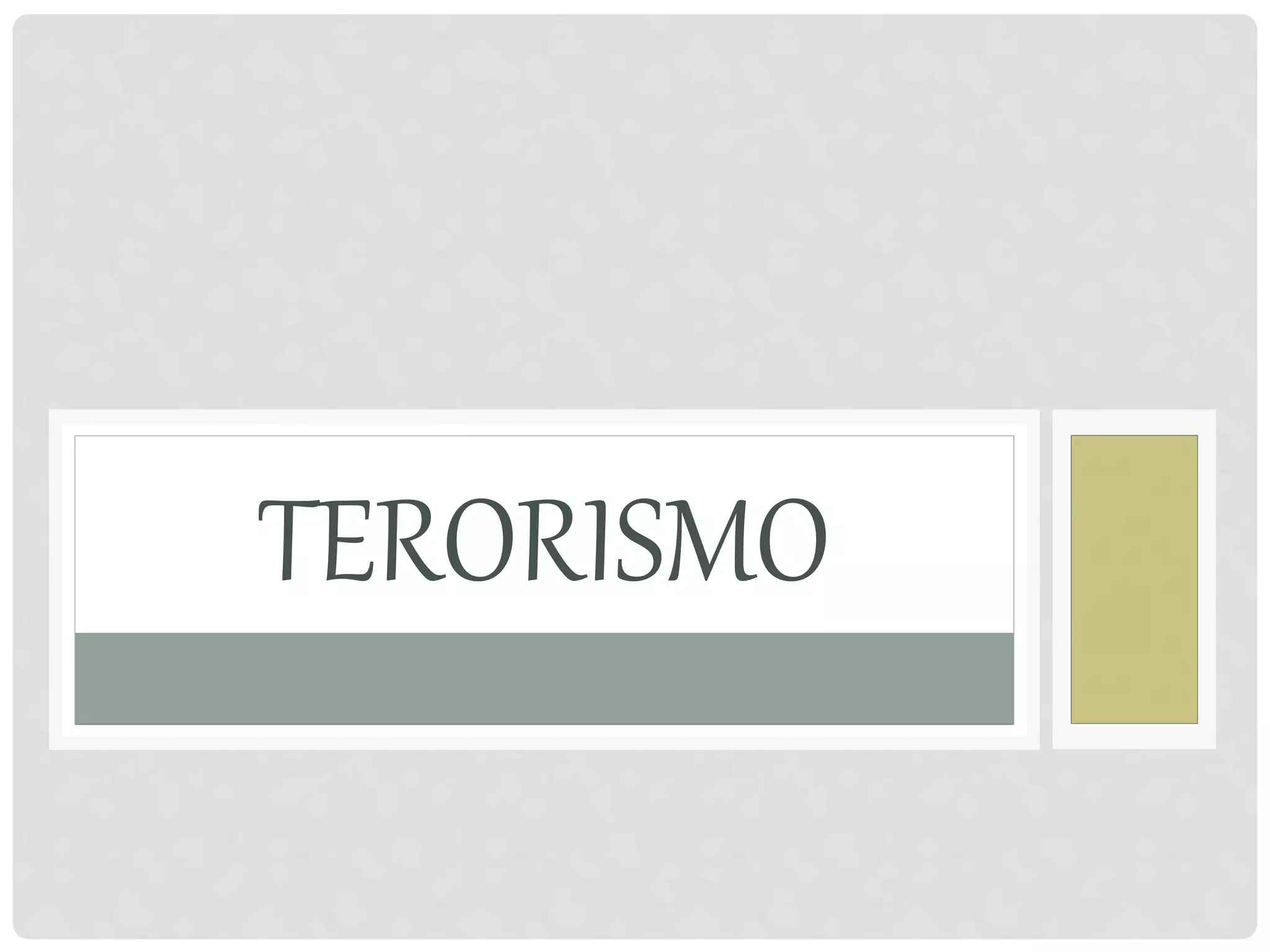 Terorismo | PPTX