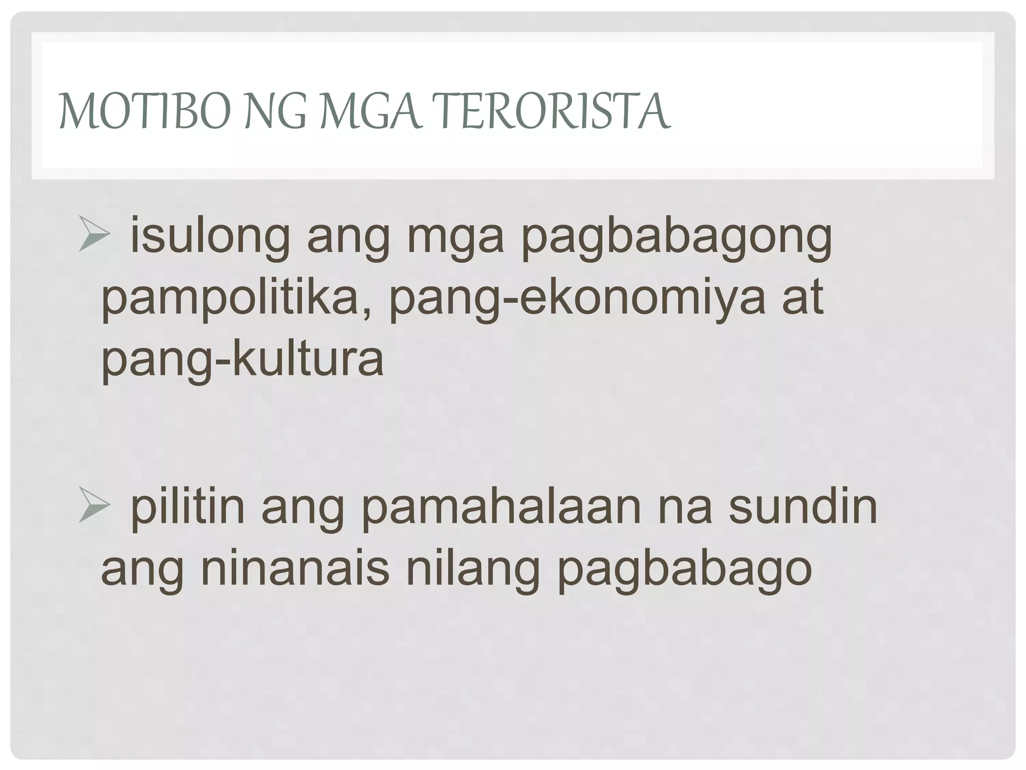 Terorismo | PPTX