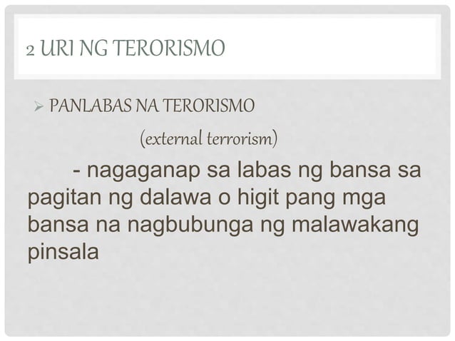 Terorismo | PPTX