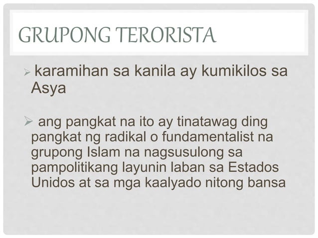 Terorismo | PPTX