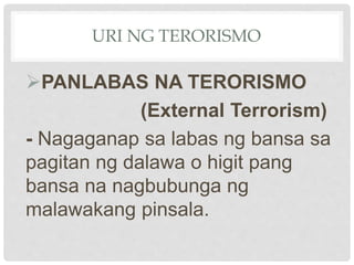 Terorismo | PPTX