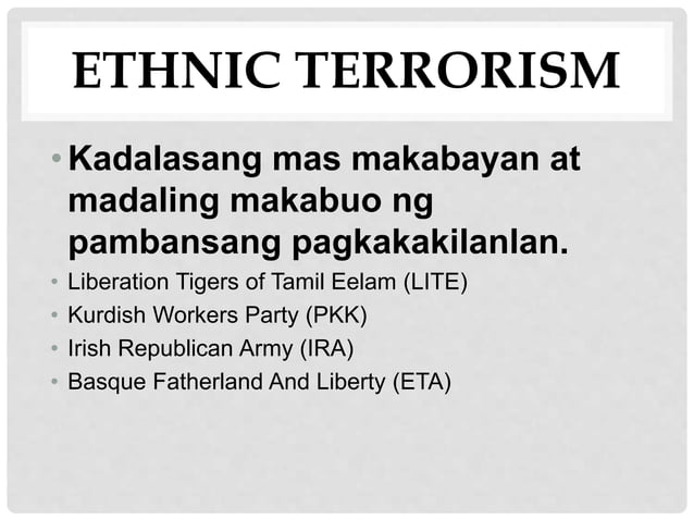Terorismo | PPTX