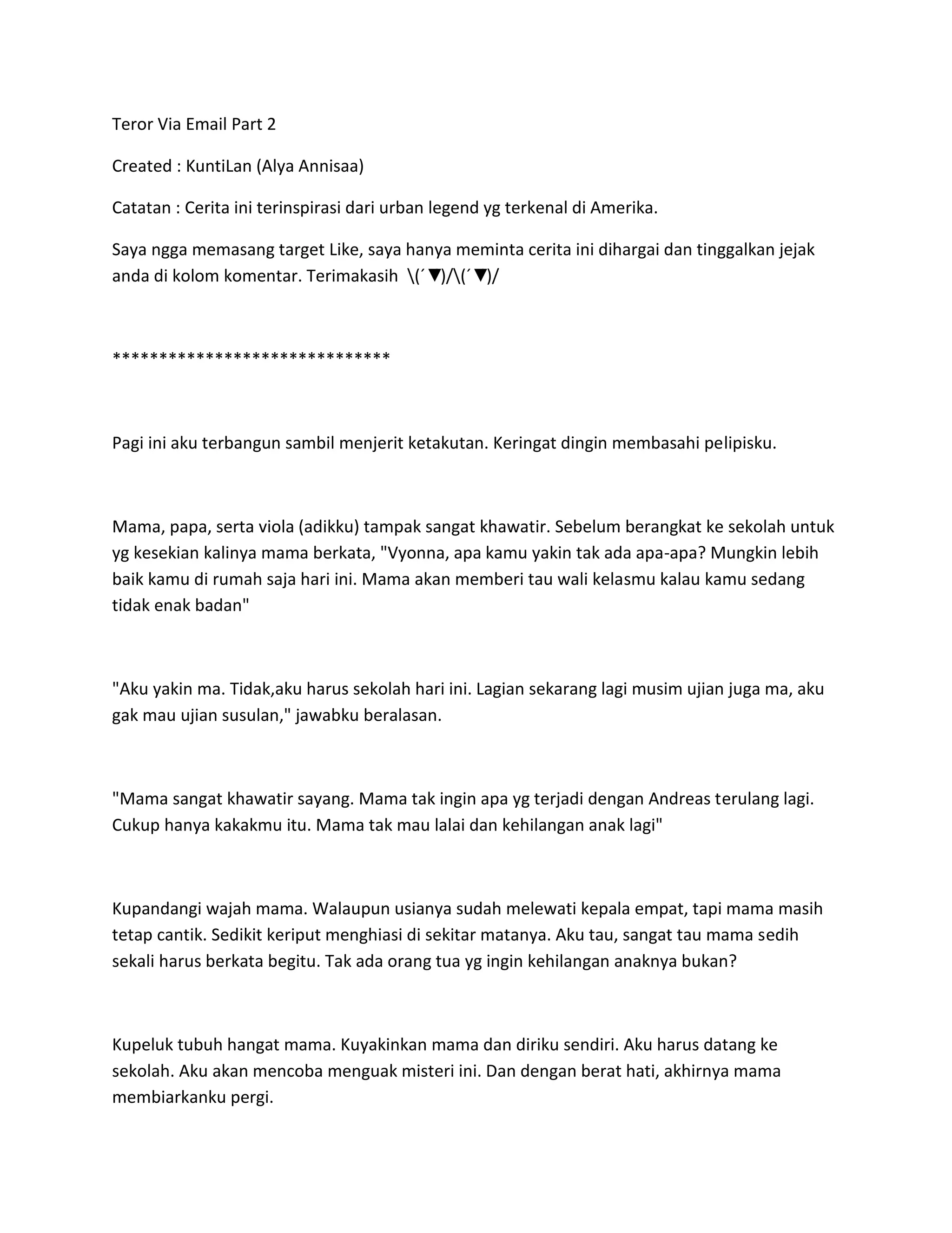 Teror via email part 2 | DOCX