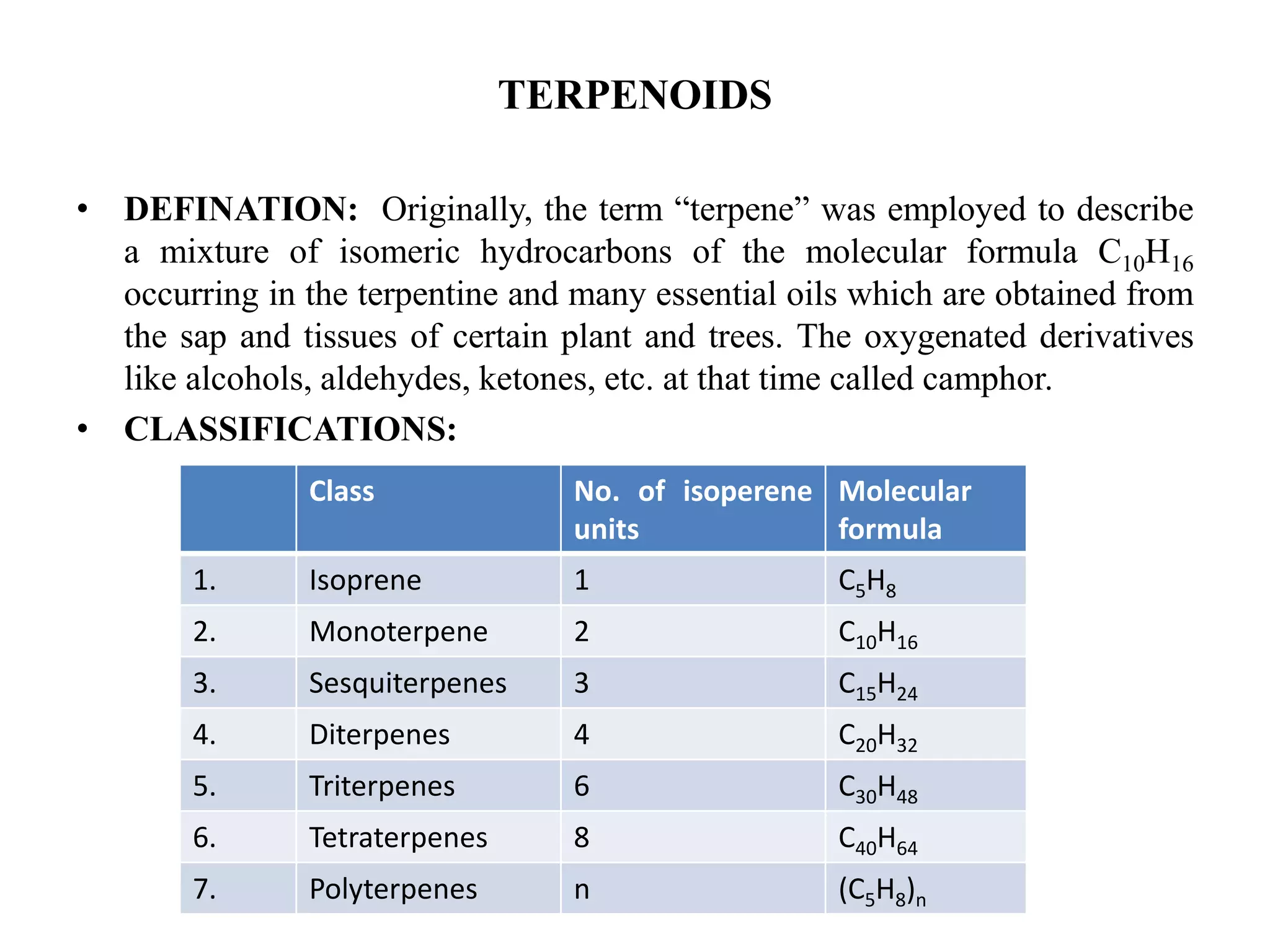 Terpene and structure elucidation of monoterpene | PPTX