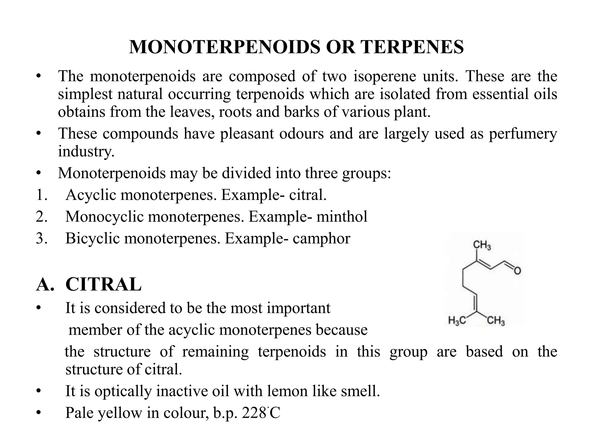 Terpene and structure elucidation of monoterpene | PPTX
