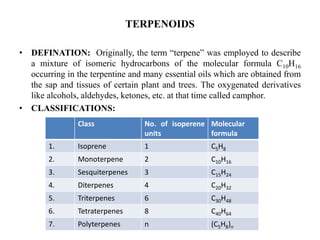 Terpene and structure elucidation of monoterpene | PPTX