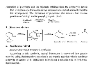 Terpene and structure elucidation of monoterpene | PPTX