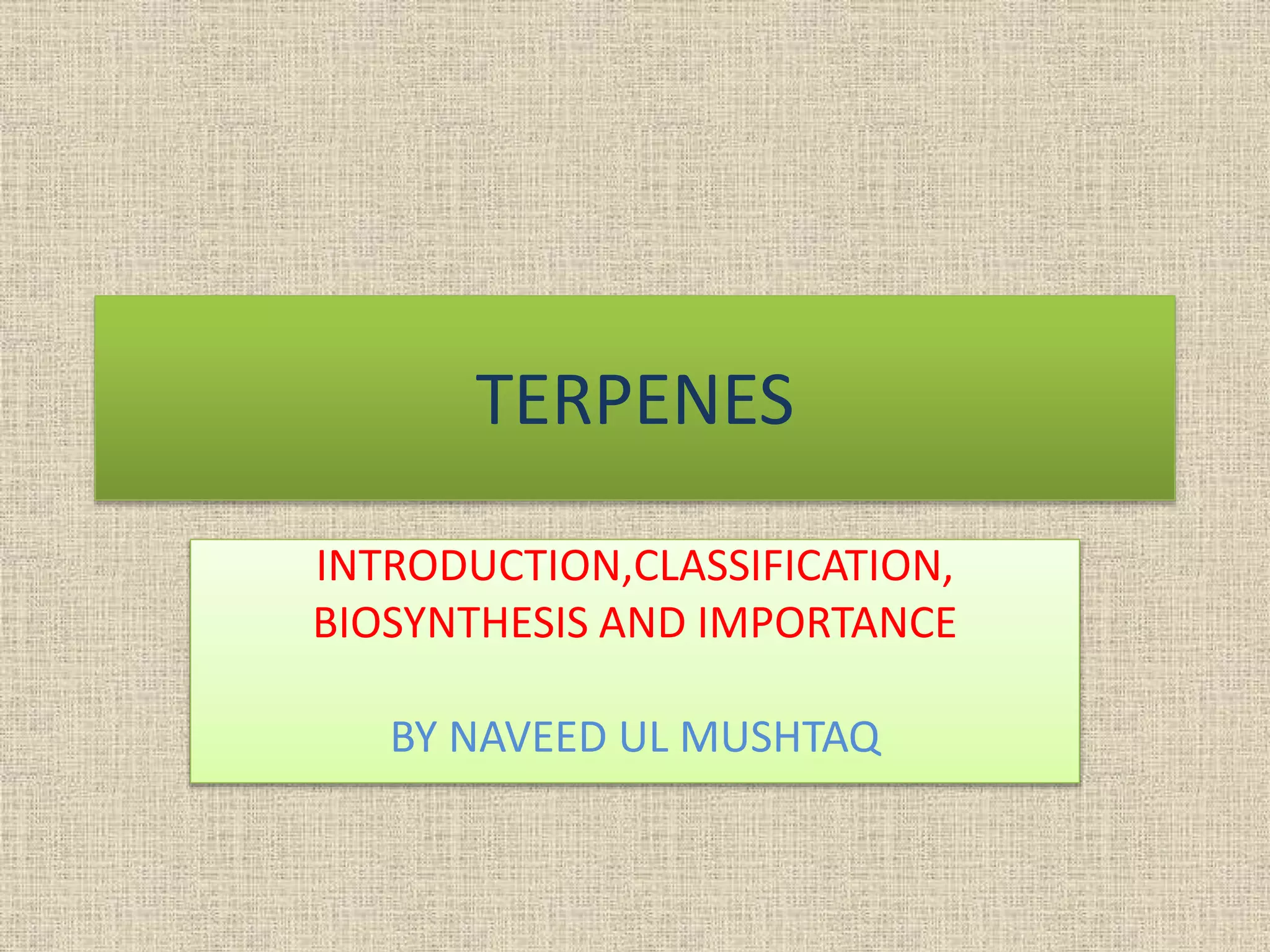 Terpenes | PPTX