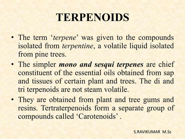 Terpenoids | PPTX | Gardening | Home & Garden
