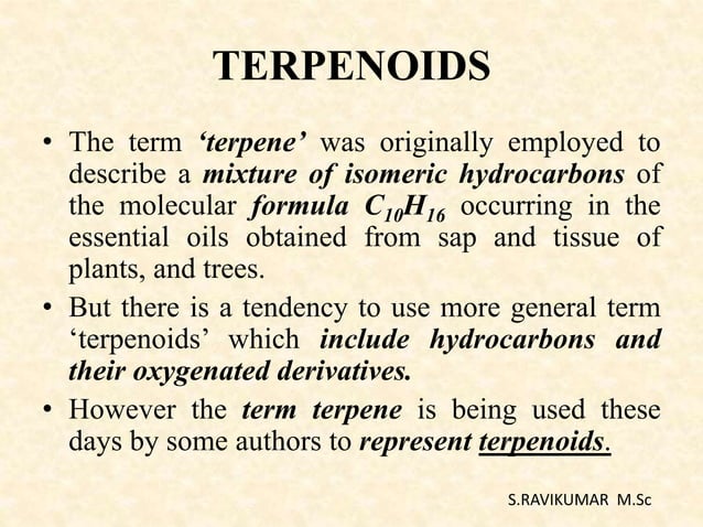 Terpenoids | PPTX | Gardening | Home & Garden