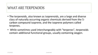 Terpenoids | PPTX | Chemistry | Science