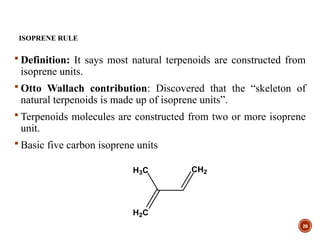 Terpenoids: Definition, Classification, Isoprene Rule, Geminal Di-alkyl ...