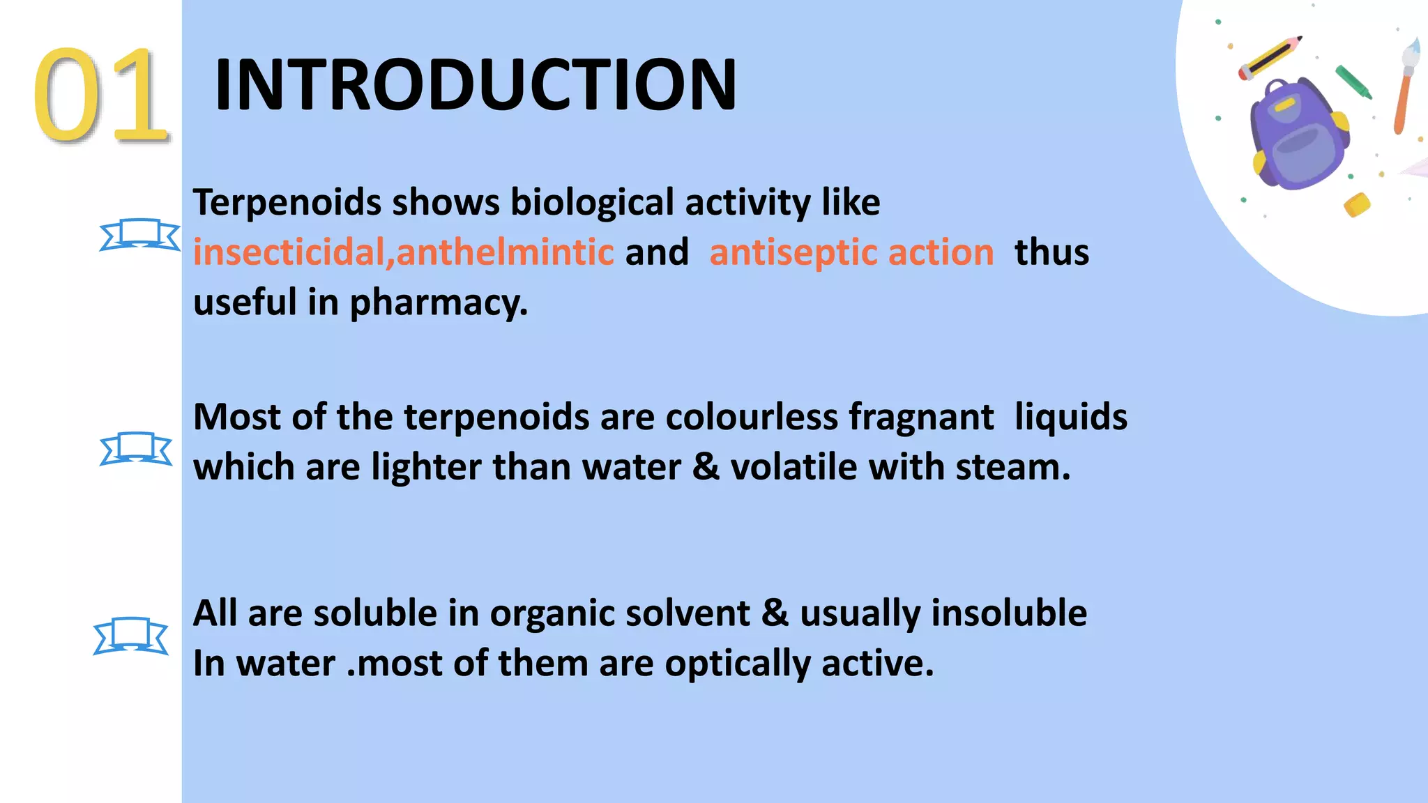 TERPENOIDS SlideShare pharmacognosy | PPTX