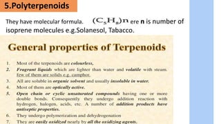 TERPENOIDS SlideShare pharmacognosy | PPTX