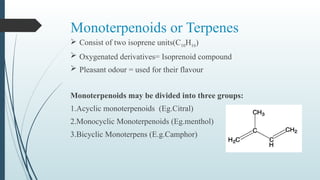 Structural Elucidation of Monoterpenoids | PPTX