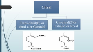 Structural Elucidation of Monoterpenoids | PPTX