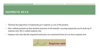 Terpenoids PPT. - Terpenes - Natural Products Chemistry | PPTX