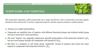 Terpenoids PPT. - Terpenes - Natural Products Chemistry | PPT