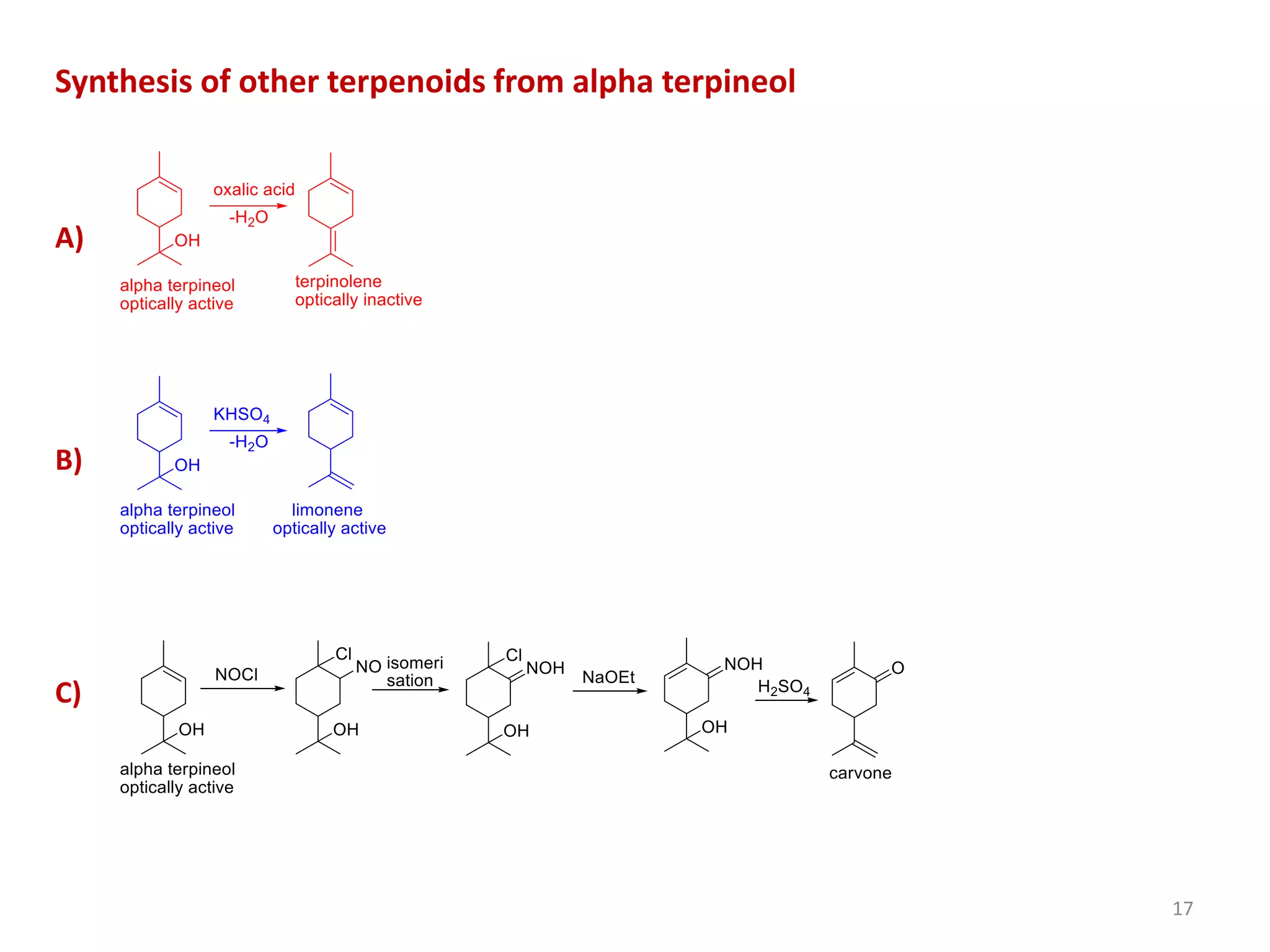 Chemistry of α-Terpineol | PPTX