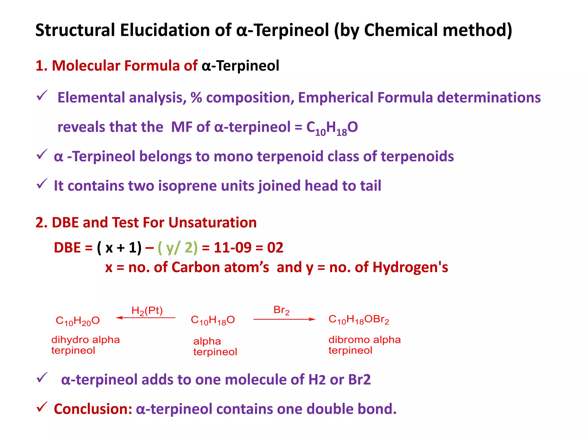 Chemistry of α-Terpineol | PPTX